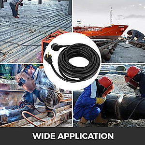 VEVOR Welder Extension Cord 40Amp 50ft 250V, Welding Power Cord with NEMA 6-50 Plug 8 Gauge 3 Prong for MIG, Lincoln, Plasma, Miller, TIG