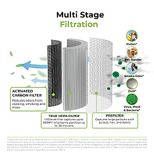 Air Purifiers for Home, Large Room Covers 1500 Ft², H13 Medical Grade True HEPA Air Filter, Ideal for Allergies, Cat, Dog, Pet, Hair, Pollen, Smoke, Dust, Bedroom Air Filter, WiFi, InvisiClean Bella