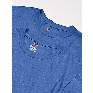 Hanes Men's Short Sleeve X-Temp T-Shirt with FreshIQ (Pack of 2), Royal Blue Heather, Medium