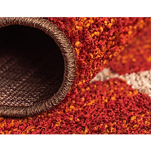 Unique Loom Autumn Collection Area Rug - Providence (6' 1" x 9' Rectangle, Multi/ Beige)