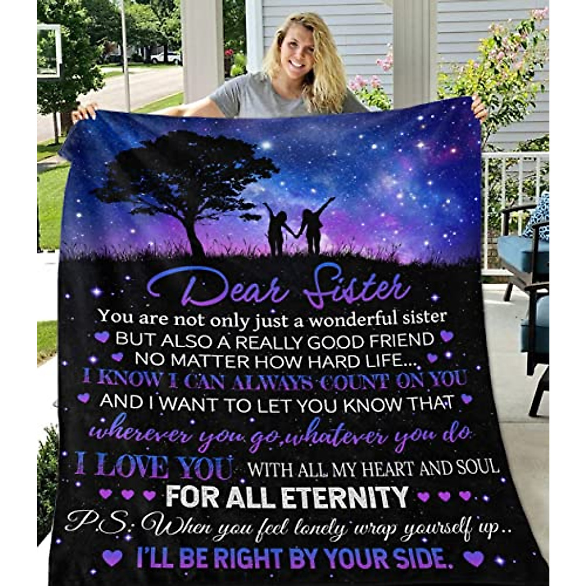 Euyyhai Sisters Gifts from Sister Throw Blanket Birthday Gifts for Sister Cozy Blankets Sister Sister in Law Gifts Ideas Warm Lightweight Blanket for Bedding Sofa