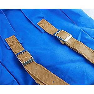 MIUNIKO Unisex Anime Cosplay Tony Chopper Blue Canvas School Backpack One Piece Shoulder Bag