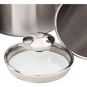 Kitchen Canister Set - Airtight Stainless Steel Canisters with Glass Lids - Clear See-Thru Top - Containers Set for Kitchen - Ideal for Food, Flour, Sugar, Coffee, Tea & Pantry Storage (8 Piece Large)