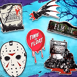 Amscan WB Mixed Horror Cutouts | 12 Pieces | Halloween Party Supplies, Horror House Decoration | Officially Licensed by Amscan