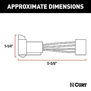 CURT 51520 Quick Plug Electric Trailer Brake Controller Wiring Adapter for Competitor Harnesses to CURT Brake Controllers
