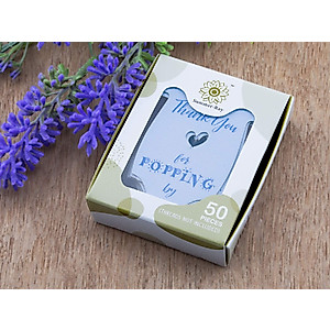 Summer-Ray 50pcs Blue Baby Onesie Baby Shower Favor Thank You Tags Thank You for Popping by