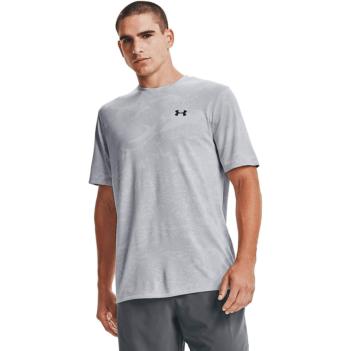 Under Armour mens Training Vent Camo Short-Sleeve T-Shirt , Mod Gray (011)/Black , Large