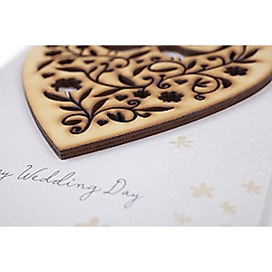 Hallmark Wedding Card (Removable Keepsake Wooden Heart Ornament)