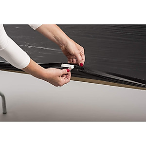 Kwik-Covers 6' Rectangle Plastic Table Covers 30" x 72", Bundle of 5 (Orange)