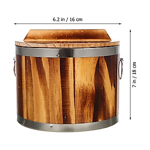 DOITOOL Rice Pot 1 Set Rice Cooker with Lid Rice Bucket Rice Steamer Cooker Wooden Rice Steamer Cooking Pot Steamer Pot for Restaurant Kitchen Cookware Dumpling Steamer Basket
