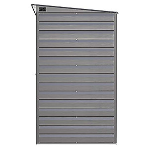 Arrow Shed Select 10' x 4' Outdoor Lockable Steel Storage Shed Building, Charcoal