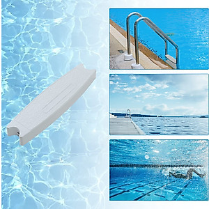 HECASA (1-Pack) 18" Universal Pool Ladder Steps Replacement, Heavy-Duty Molded Plastic Swimming Pool Ladder Rung Step