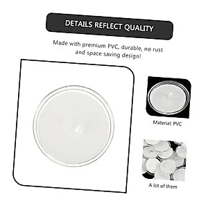 GREENADSCAPE 50 Pcs Ceiling Disc Sticky Ceiling Hook Hanger Punch- Wall Hooks Rack Practical Suction Cup Hooks Wall Mounted Clothes Hanger Poster Hanger No Convenient Hooks Sucker Shelf PVC