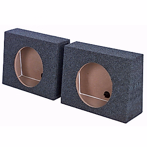 QPower QTW12 Single 12" Sealed Car Audio Subwoofer Sub Box Enclosures, Pair