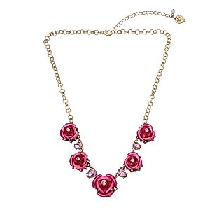 Betsey Johnson Rose Bib Necklace