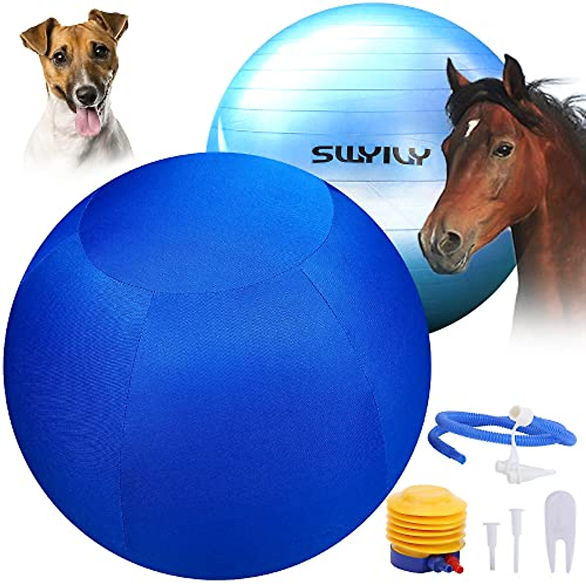 Horse Balls for Play, 30 Inch Mega Ball Toys for Horses to Play with Cover, Extra Large Training Soccer