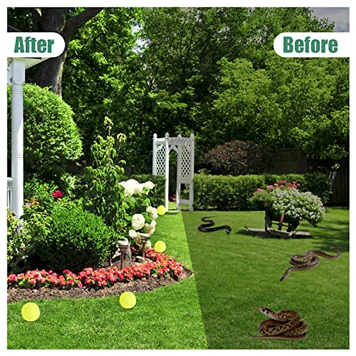 Jifeineng 15 Pack Snake Away Repellent Ball for Yard Powerful Pet Children Safe Outdoor Use Snake Be Gone