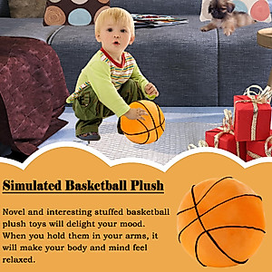 zhidiloveyou 11" Plush Basketball Pillow Stuffed Sport Ball Toy Decor Gifts for Boys Girls