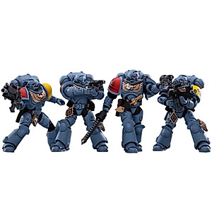 JOYTOY 1/18 Action Figure Warhammer 40,000 Space Wolves Battle Pack (Set of 4 Figures) Collection Model