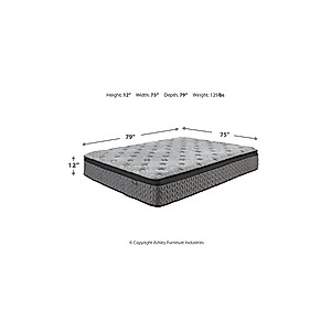Signature Design by Ashley King Size Augusta2 Mattress 12 Inch Euro Pillow Top Hybrid Mattress with Lumbar Support Gel Memory Foam
