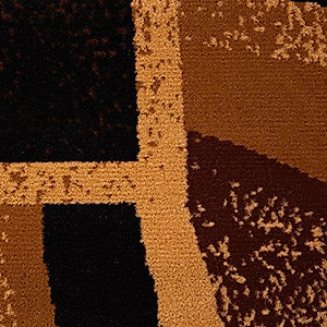 Home Dynamix Premium Rizzy Contemporary Abstract Border Area Rug, Brown/Beige, 5'2"x7'4"