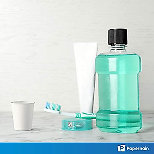 Papernain [2 oz, 200-Count, White] Paper Disposable Bath Cups, Mouthwash Cups, Bathroom Cups