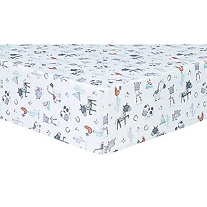 Sammy & Lou Farmstead Friends 4-Piece Baby Crib Bedding Set, Includes Quilt, Fitted Crib Sheets Neutral, Crib Skirt, and Plush Toy