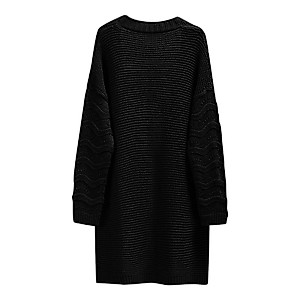 Aniywn Womens Long Sleeve Casual Cardigan Loose Fit Waffle Knit Open Front Solid Soft Sweater Batwing Duster Coat Tops