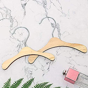 5 Pack Kids Hangers Baby Hanger Wooden ,8.6 INCH Pet Clothes Hangers for for Dog Cat Baby Toddler Kids Little Hangers for Doll Dress Clothes Gown Outfit Holders Accessories (L)