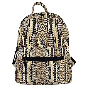 Mini Backpack Purse Snakeskin Leather Satchel School Bag Casual Travel Daypack for Women Girls