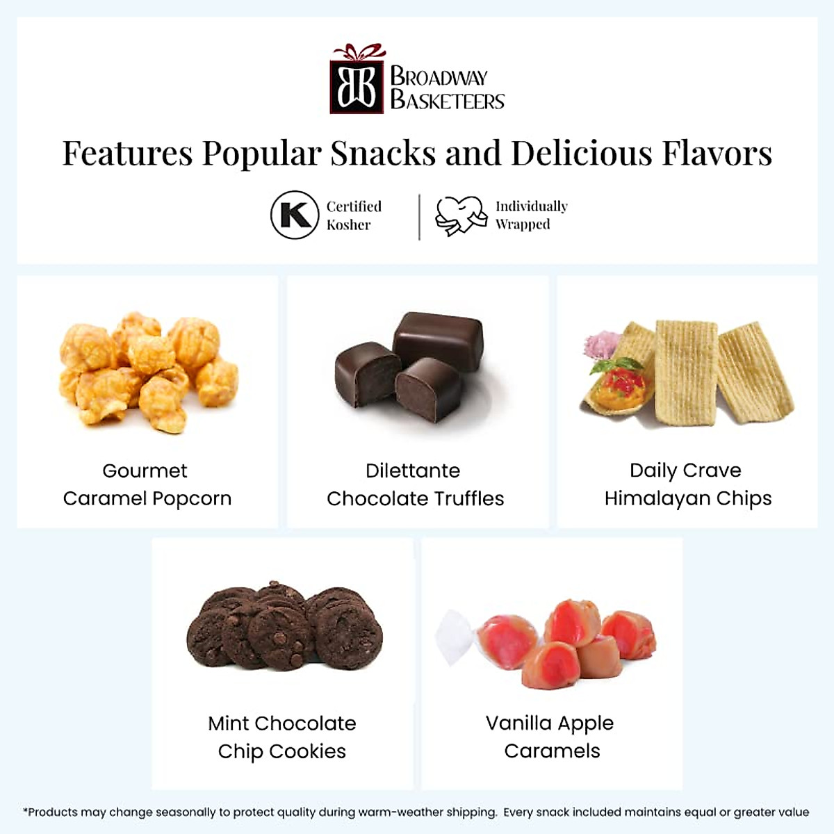 Broadway Basketeers Gourmet Chocolate Food Gift Basket Tower Snack Gifts for Women, Men, Families, College – Delivery for Holidays, Appreciation, Thank You, Congratulations, Corporate, Get Well Soon, Care Package