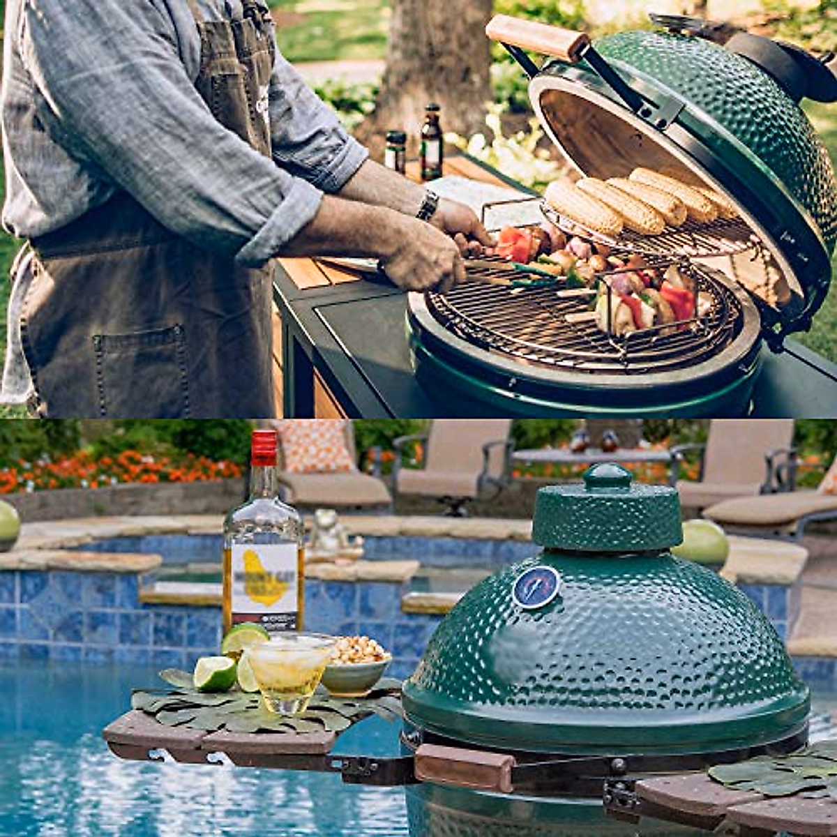 WEMEIKIT Upgraded Thermometer Replacement for Big Green Egg Grills, HD 3.3” Large Dial & Waterproof Temperature Gauge for BGE Accessories, Dome Lid Thermostat Made of Stainless Steel for Long Time Use