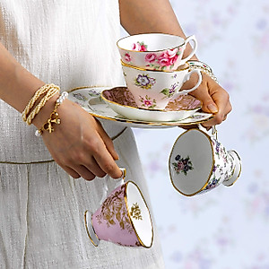 Royal Albert 100 Years of Royal Albert Teacups and Saucers, 1950-1990, Set of 5