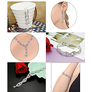 Udalyn Rhinestone Bridesmaid Jewelry Sets for Women Necklace and Earring set for Wedding with Crystal Bracelet