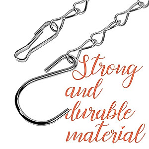 Teenitor 8 Pieces Plants, Bird Feeders, Lanterns and Ornaments, 4 pieces 35 Inch and 4 pieces 9.5 Inch Hanging Chain with Hooks, Decorative Chains for Hanging