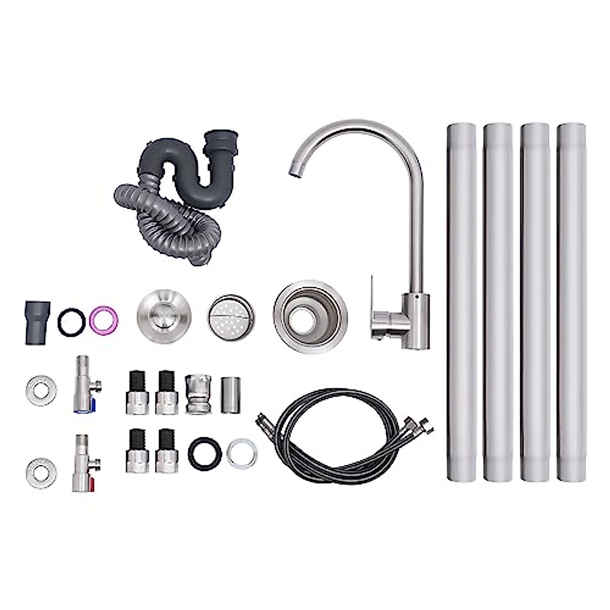 FXEIPOL Stainless Steel Utility Sink 1 Compartment Stainless Steel Commercial Sink 31.5 x 39.37 x 19.68 Inch Commercial Kitchen Sink with shelf Table Utility Sink for Kitchen, Bar, Restaurant