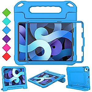SUPLIK Kids Case for iPad Air 5th/4th Generation (10.9 inch, 2022/2020), iPad Air 10.9 Case with Screen Protector, iPad Pro 11 Protective Case with Handle Stand for Apple iPad Air 4/5 & Pro 11, Blue