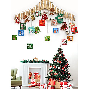 FUCNEN Christmas Advent Calendar Boxes Small 24 Days Christmas Countdown Calendar Cardboard Gift Boxes for Holiday Treats, Advent, Scavenger Hunt, DIY Candy Box for Boys, Girls, Kids and Family