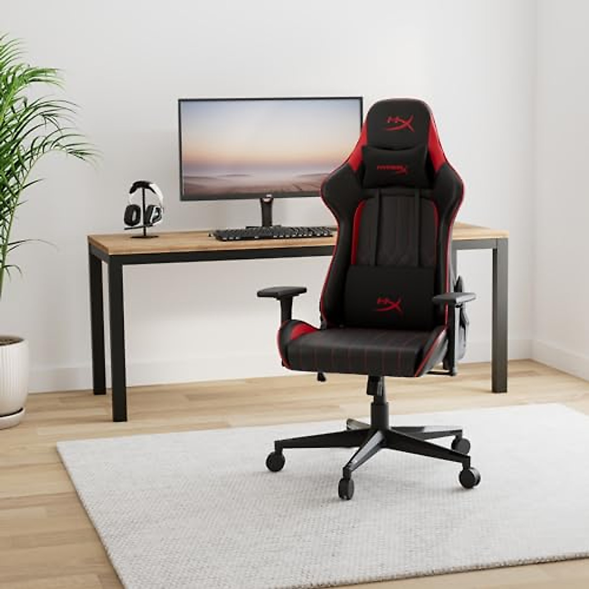 HyperX Blast Core Gaming Chair - Ergonomic Leather Gaming Chair - Kids Chair Gaming - Red Black Gaming Chair - PC Racing Video Game Chair for Kids Adults - Computer Office PC Gamer Chair - Core Chair
