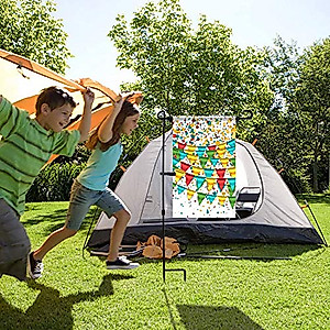 PuppyDoggy Garden Flag Stand, Yard flag Pole, Garden Flag Pole Holder with one Tiger Clip and two Spring Stoppers for Garden and Home Decoration 12 x 18 Inches without flag (Flag Stand)