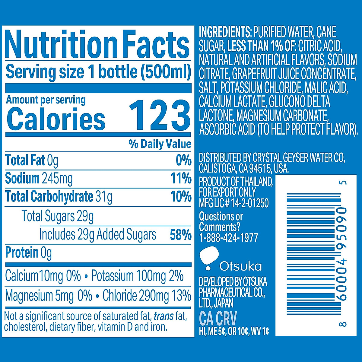 Pocari Sweat PET Bottles - The Water and Electrolytes that Your Body Needs, Japans Favorite Hydration Drink, Now in the USA, Clear, 500 ml, 12 Pack