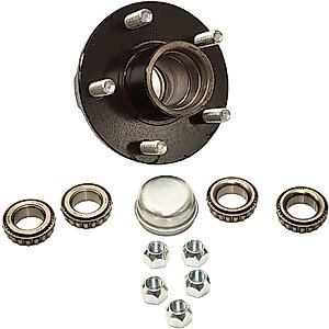 Rigid Hitch Incorporated Trailer Hub Kit (BT-150-F) 5 Bolt on 4-1/2 Inch Circle - Fits 1" and 1-1/16" Spindle