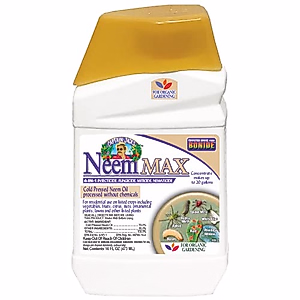 Bonide Captain Jack's Neem Max, 16 oz Concentrated Cold Pressed Neem Oil, Multi-Purpose Insecticide, Fungicide, Miticide, and Nematicide for Organic Gardening
