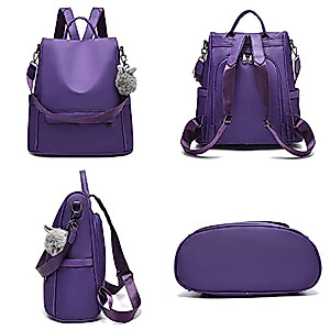 YOUNNE Women Fashion Backpack Purse Anti Theft Waterproof Designer Travel Bag Lightweight Casual Shoulder Bag Satchel Bag(Purple)