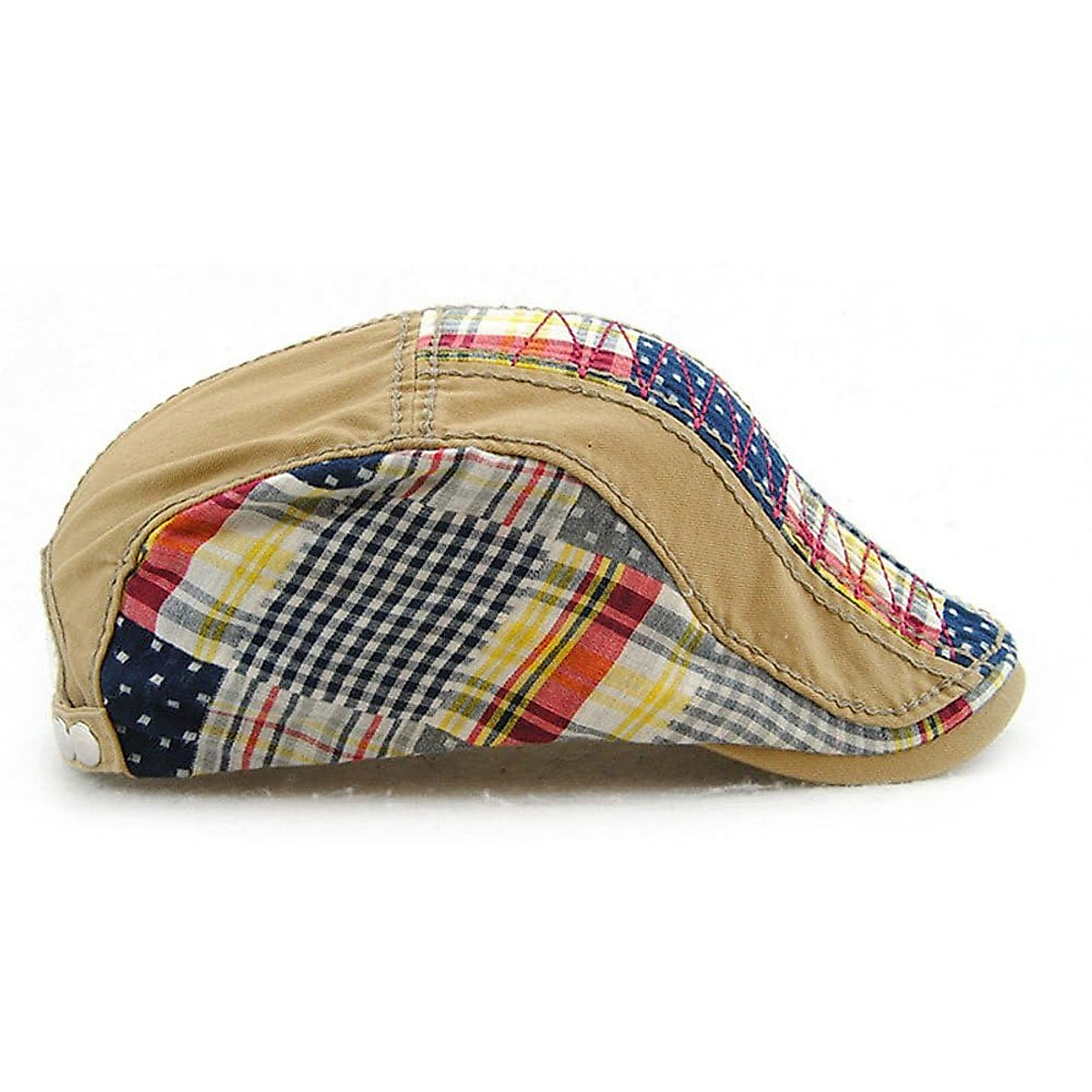 M MOACC Men Beret Hat Cotton Adjustable Newsboy Hats Cabbie Gatsby Cap,Beige #8597