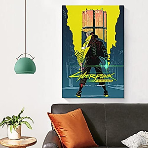 ChezMax Cyber Punk Edgerunners Anime Poster Poster Decorative Painting Canvas Wall Art Living Room Posters Bedroom Painting 12x18inch(30x45cm)