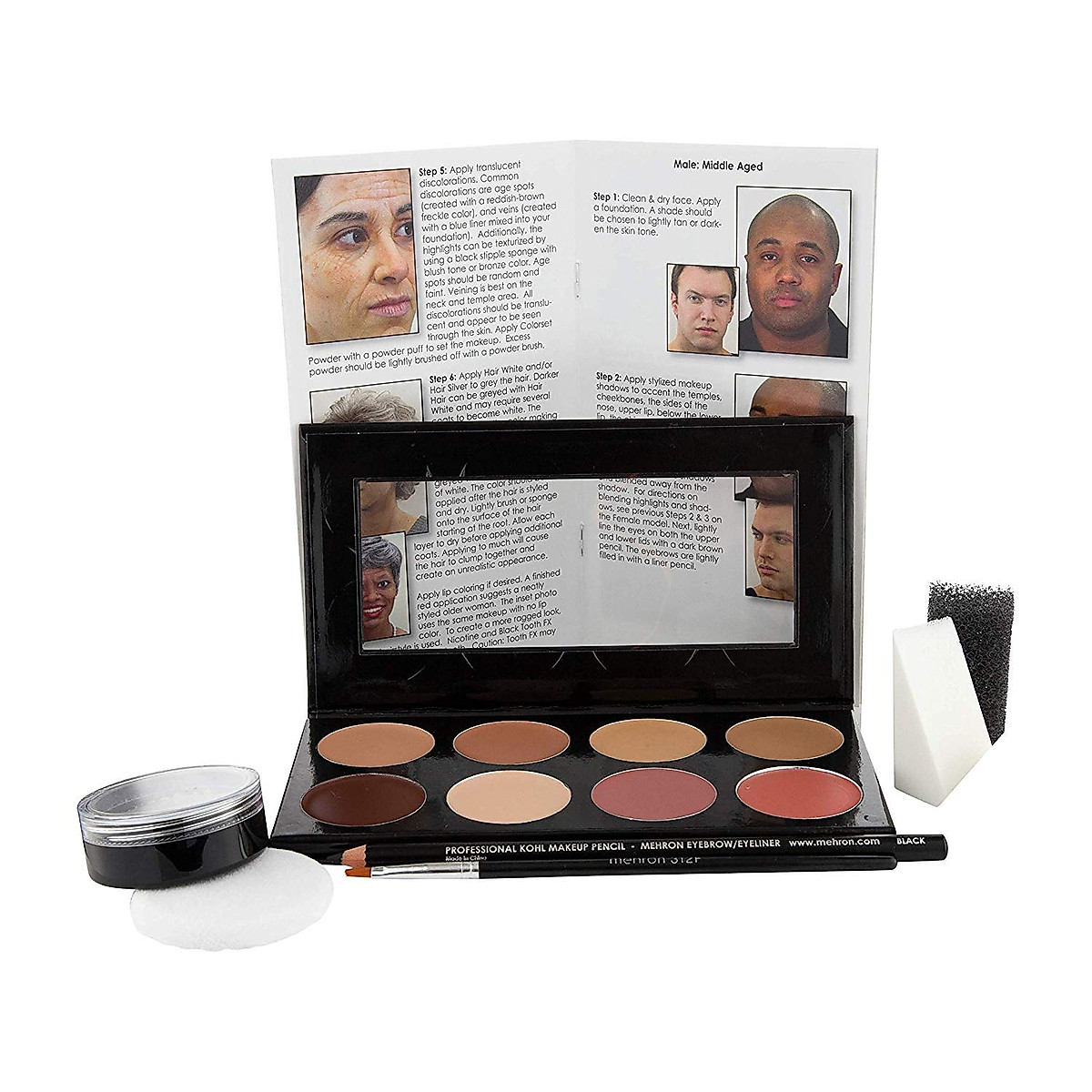 Mehron Makeup Mini-Pro Student Makeup Educational Kit (Medium/Olive)