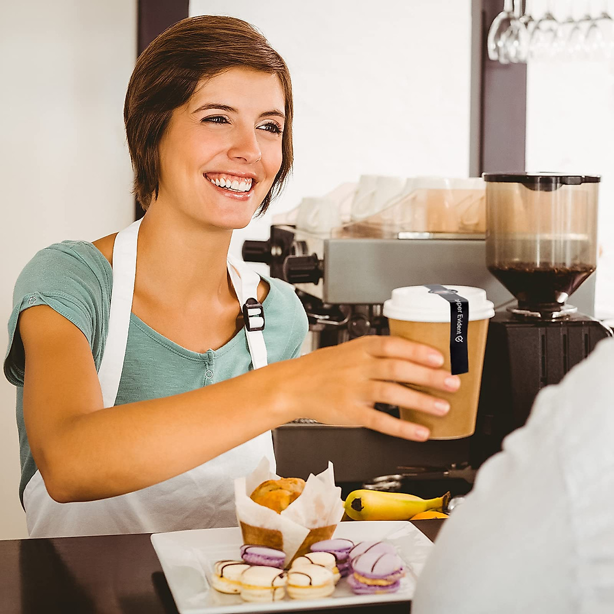 600 Pieces Safe Secure Tamper Evident Seals for Drink Lids, Food Delivery Stickers Sealed for Freshness Labels Drink Food Coffee Milk Tea Ice Cream Seal Stickers