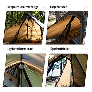 OneTigris Tetra Ultralight Tent 1-2 Person Waterproof, 3 Season, Ideal for Backpacking Camping Hiking Trekking Motorcycling bushcrafting, Travelling