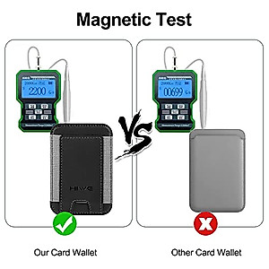 Magnetic Card Wallet Holder for Apple Magsafe, Magnetic Card Holder Magsafe for iPhone 12 iPhone 13/14 Magsafe Wallet, Mag-Safe Leather Wallet for Back of iPhone 14/13/ 12 Series, Fit 6 Cards, Black